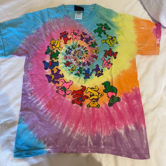 Tops | Grateful Dead Rainbow Tie Dye Dead Head T Shirt Youth L | Poshmark
